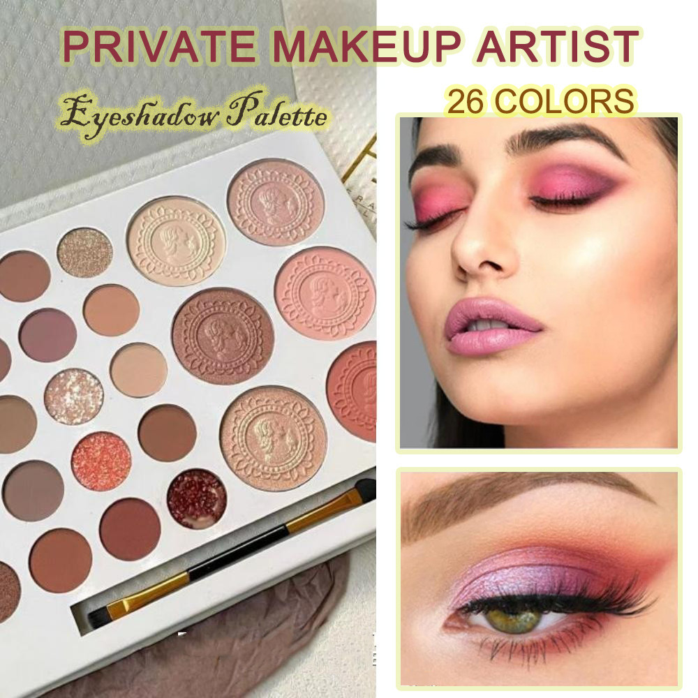 Multi-function 26-colors Pearl Matte Glitter Eyeshadow Highlighter ...