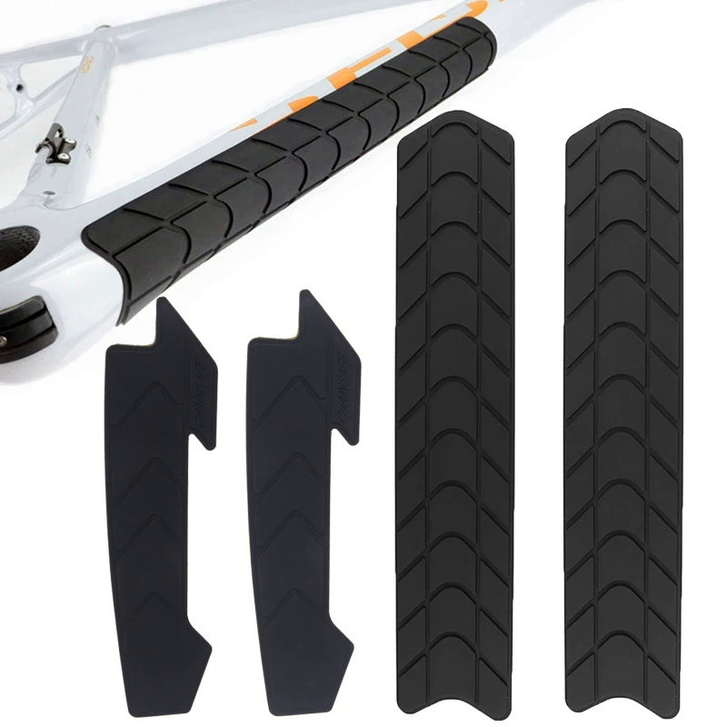 MTB Road Bike Frame Scratch-Resistant Sticker Silicone Bike Chain Protector Bike Downtube Guard ...