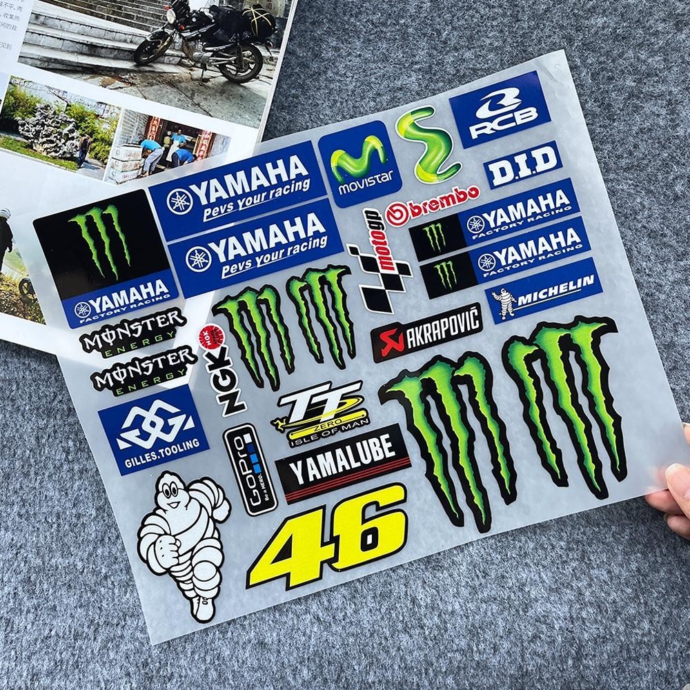 Monster Energy 46 Rossi Reflective Sticker Motorcycle Accessories ...