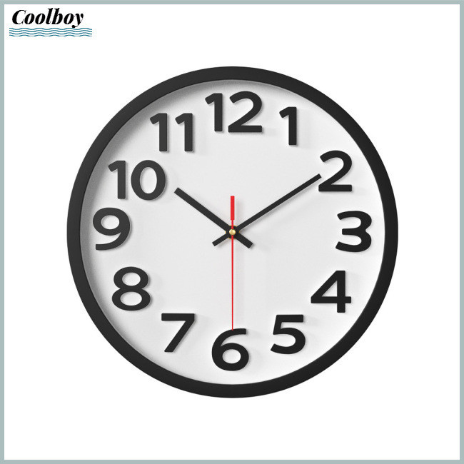 CB Wall Clock, 12 Inch Non-Ticking, Big Numbers, Large Wall Clocks ...