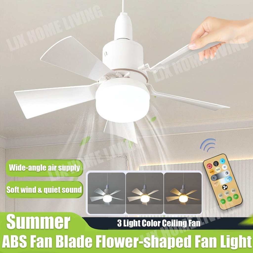 LED Ceiling Fan with Lights 3 Light Color Ceiling Fan 3 Speeds Remote ...