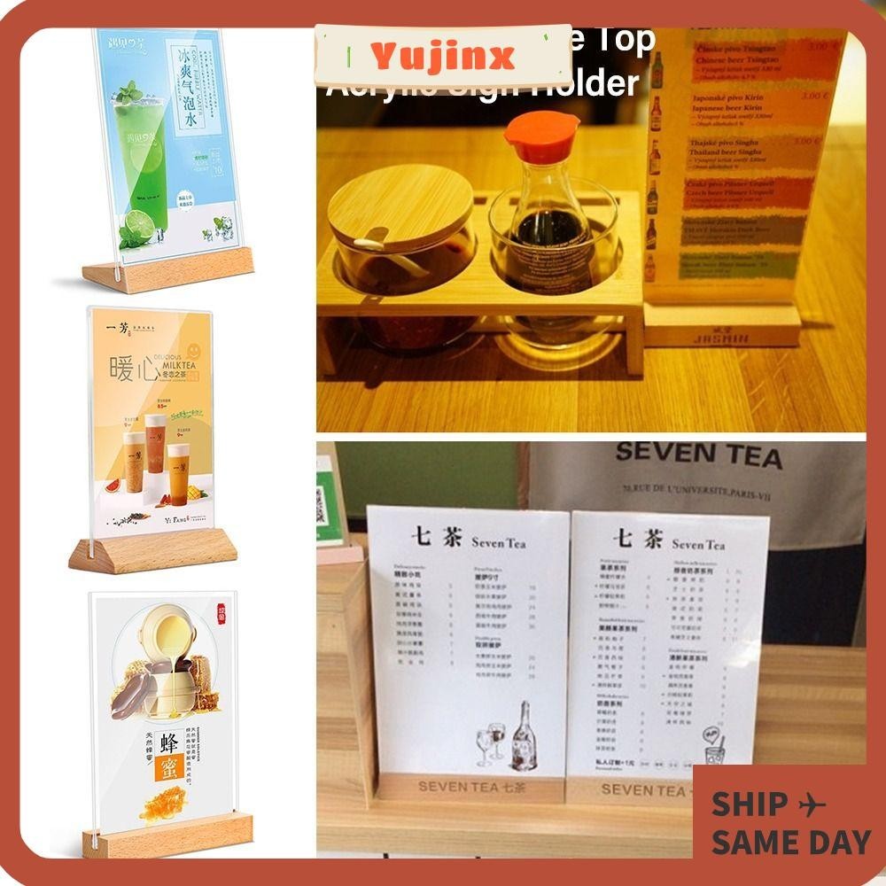YUJINX Table Top Sign Holder, Double Sided A4/A5/A6 Menu Display Stand ...