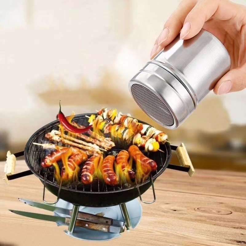 3PCS/SET Coffee Stencils Mesh Shaker With Lid Coffee Powder Shaker ...