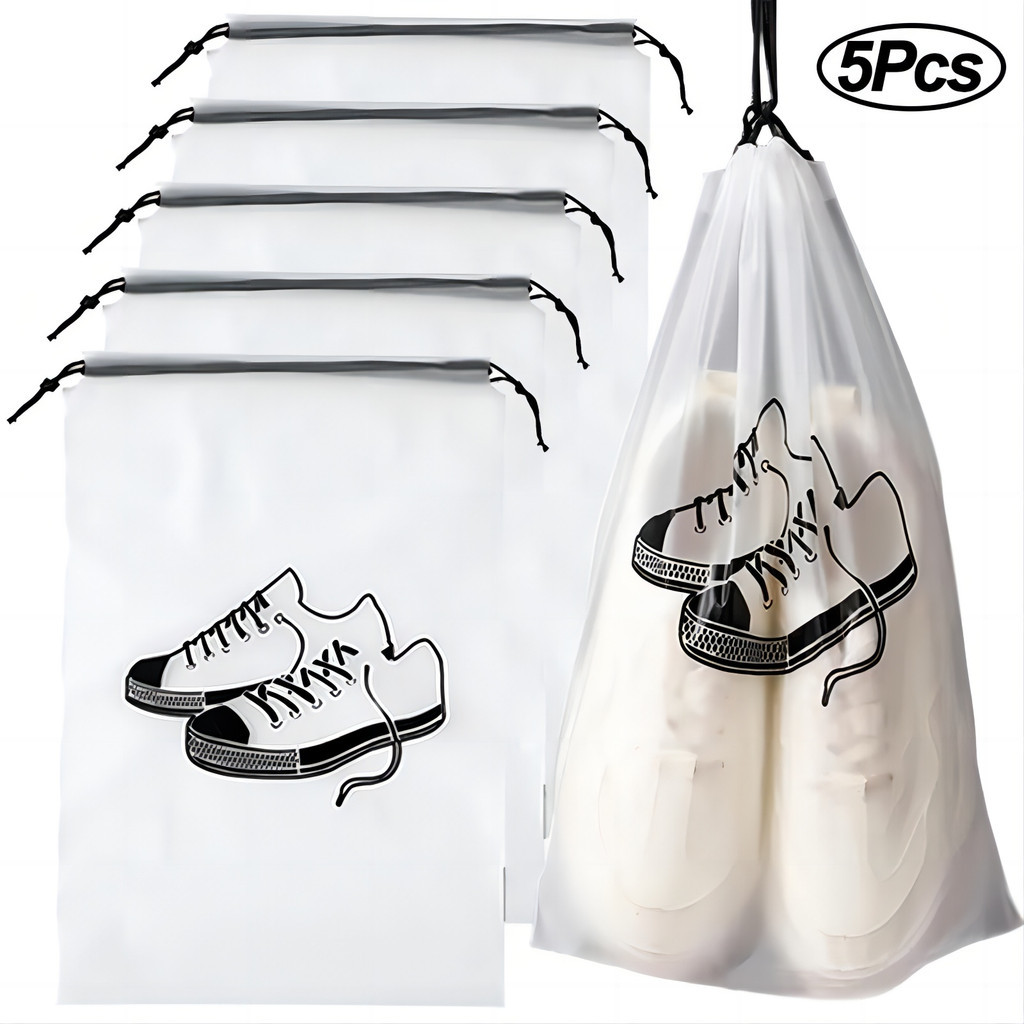Transparent Shoes Storage Bag / Portable Travel Packing Drawstring ...