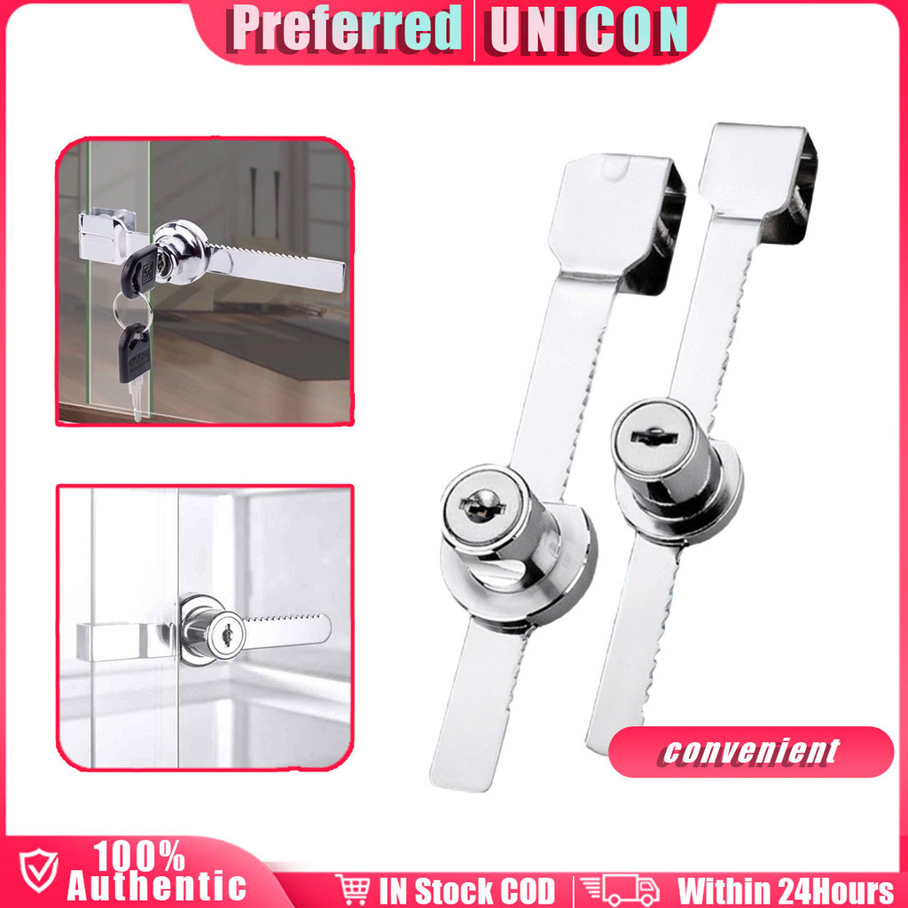 Easy-Install Glass Cabinet Door Lock Set Display Cabinet Zinc Alloy ...