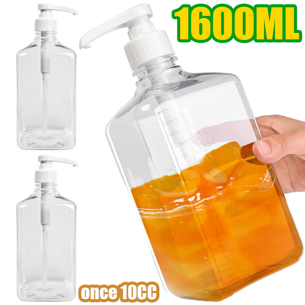 1600ML Simple Press Pump Bottles / Quantificative Honey Sauce Salad ...