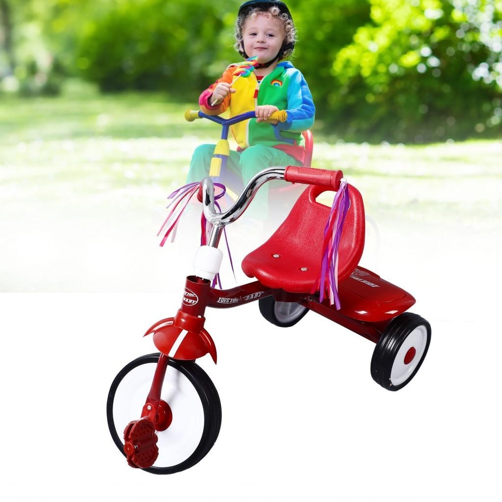 Rubycode Toddler Tricycle Red Color Foldable 3 Position Adjustable ...