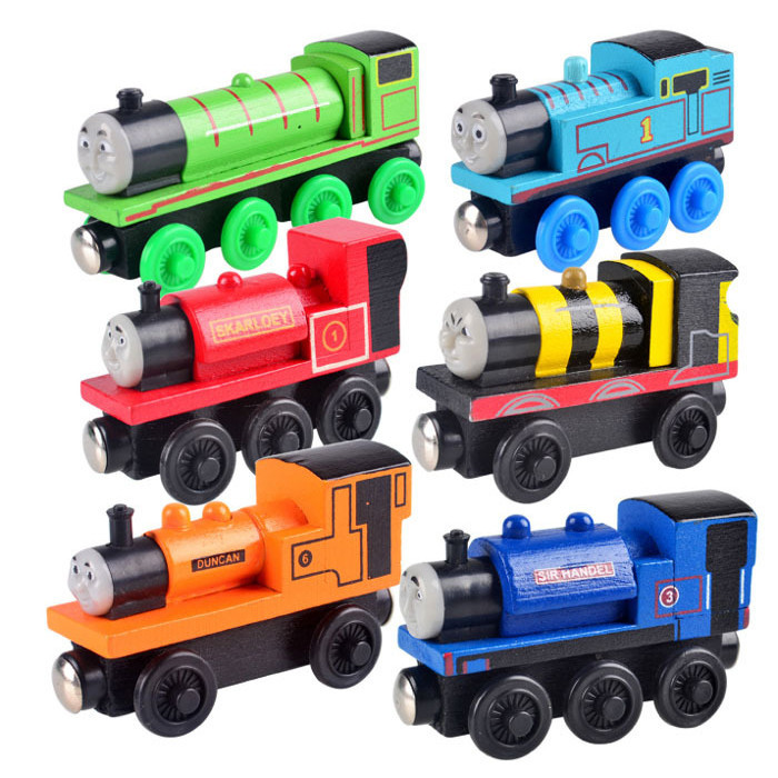 Wooden Magnetic Thomas Small Fire Suit Wooden Rail Car Boy Early ...