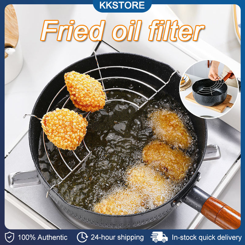 Kitchen Stainless Steel Semi-circular Oil Drain Rack Fried Food Oil ...