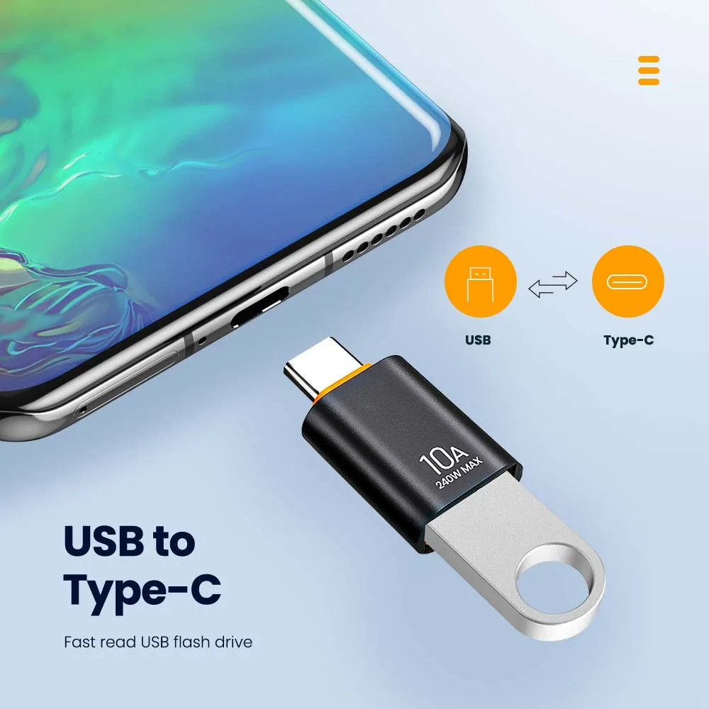 USB3.0 to Type C Adapter USB-C otg Fast Charging Connector Type C Male ...