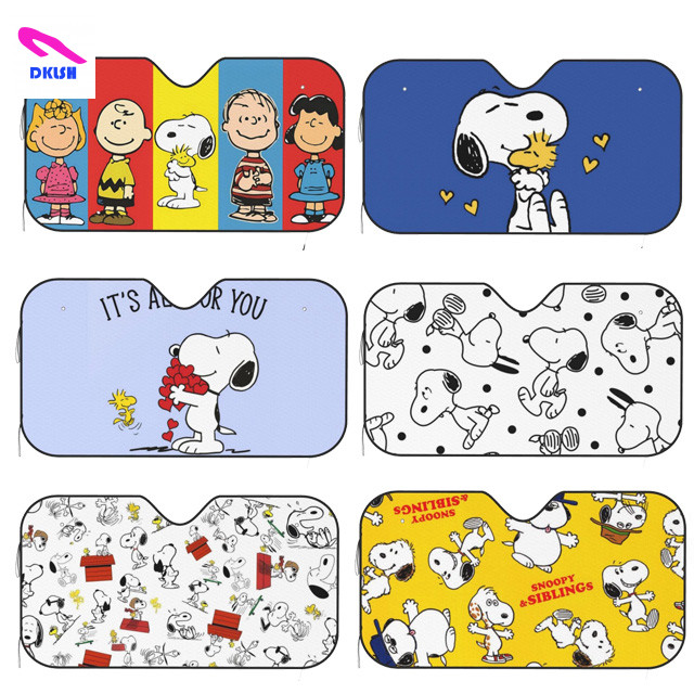Snoopy Windshield Sunshade Car Foldable UV Ray Reflector Auto Front ...