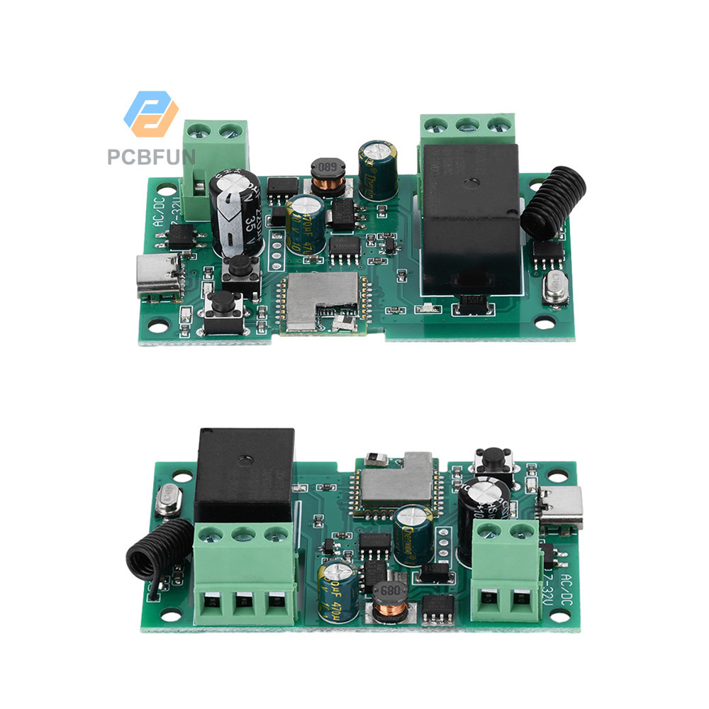 Pcbfun AC/DC7-32V Type-C 5V 1 Way WiFi Remote Control Relay Switch ...