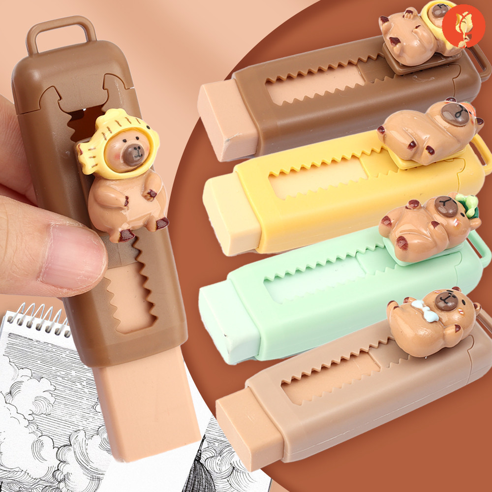 Lovely Cartoon Capybara Shape Extendable Rubber Eraser - School ...