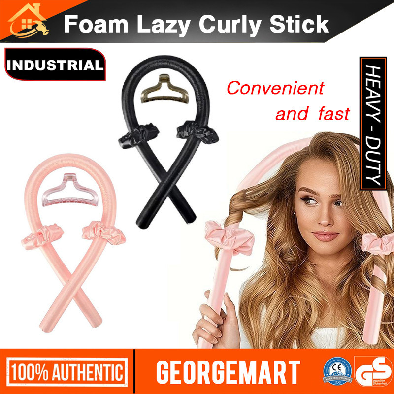 4-Piece Heatless Curling Rod Set Hair Curlers Headband No Heat Silk ...