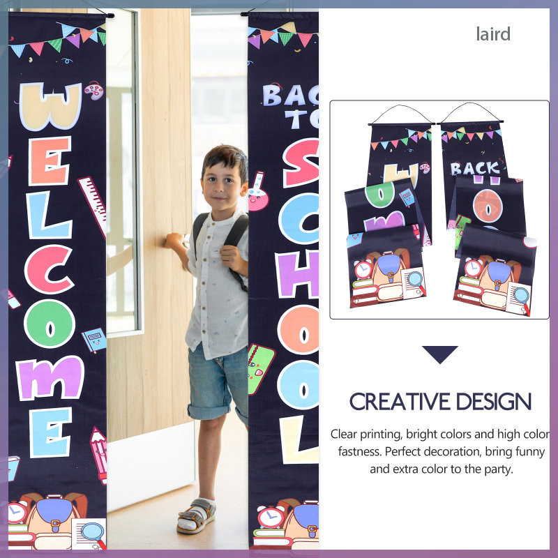 1 Pair Back to School Banner Welcome Banner School Hanging Banners ...
