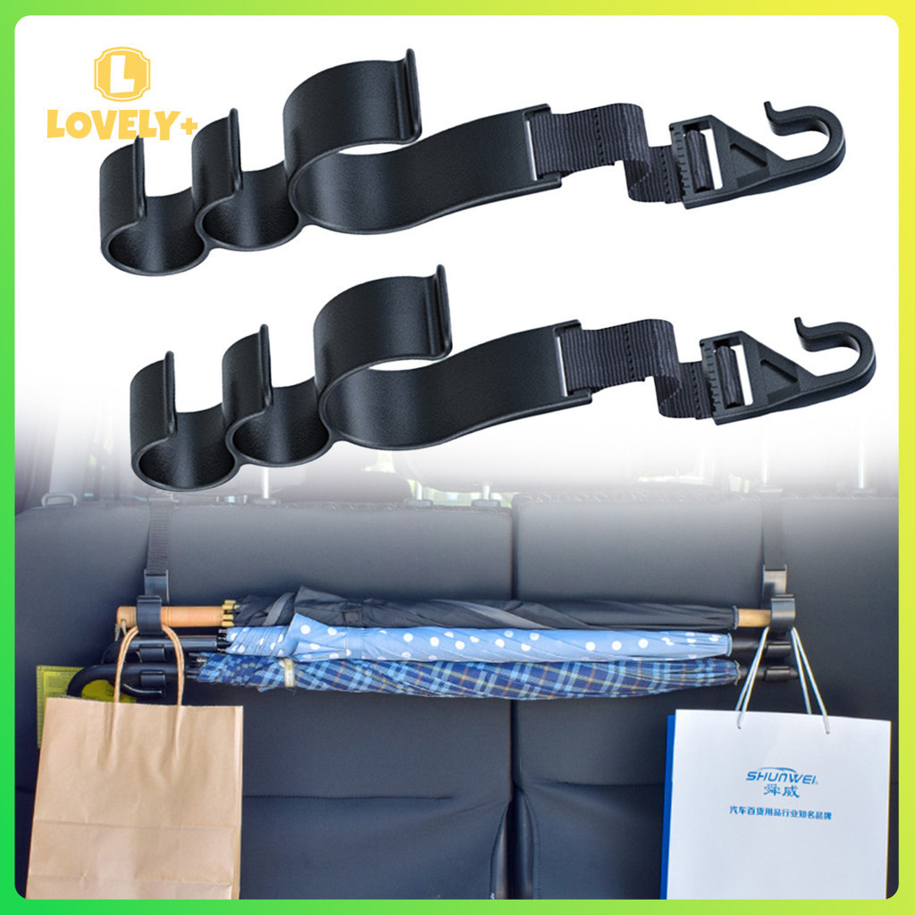 1/2pcs Car Headrest Hook Car Trunk Umbrella Fixing Frame Multifunction Storage Back Hook ...