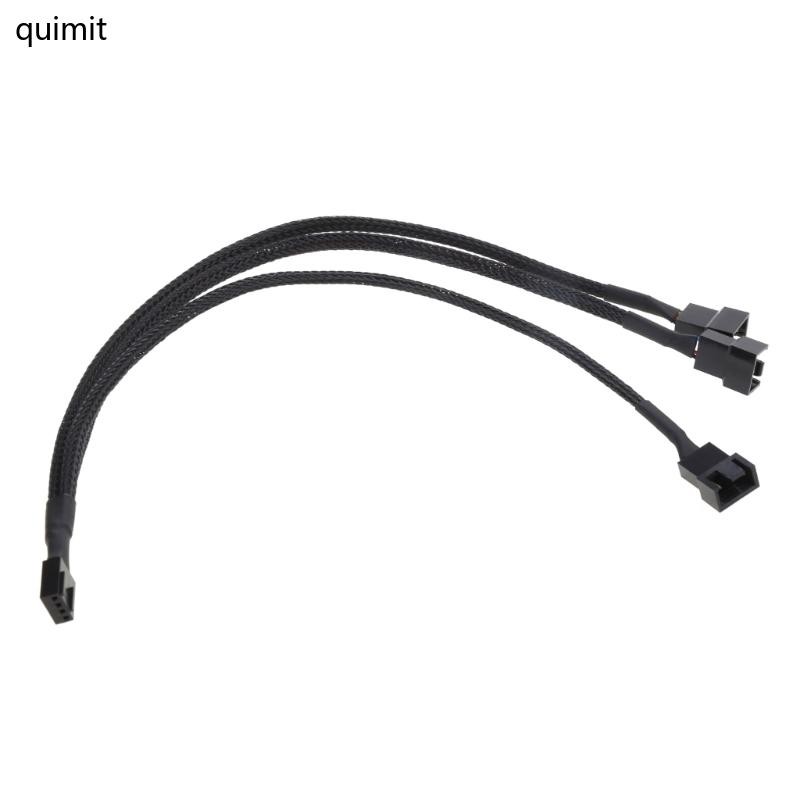 QUIM PWM Fan Hub Power Supply Cable 1 to 3 Splitter Power Extension ...
