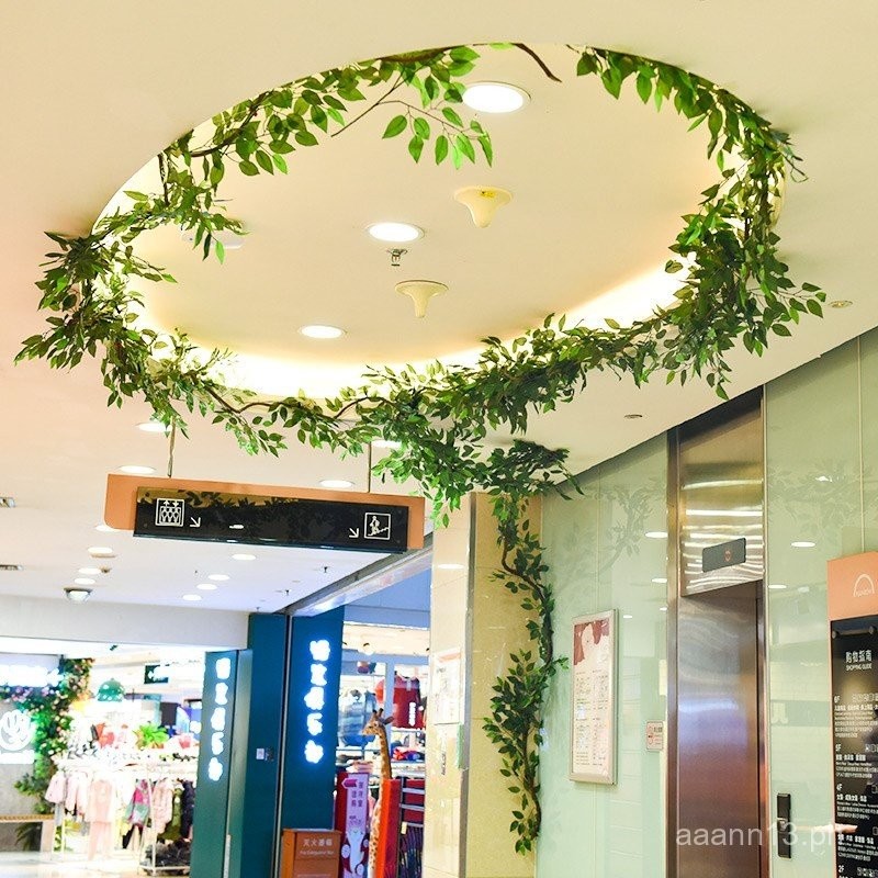 Artificial Green Plants Ceiling Roof Decoration Flower Vine Line Grape ...