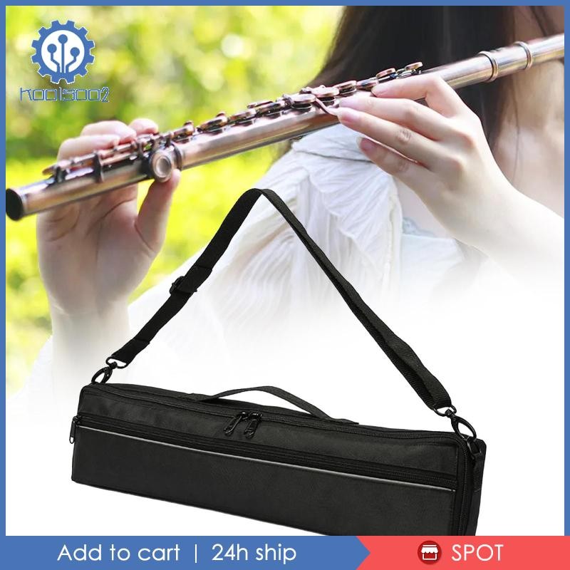 [Koolsoo2] Portable 16 Hole Flute Carrying Bag 42x12x6cm Oxford Cloth ...