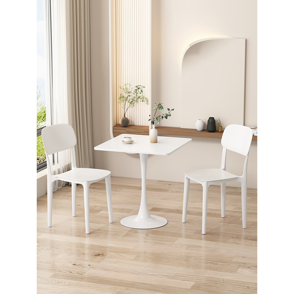 Cream Style Square Coffee Table for Living Room, Small Apartment ...