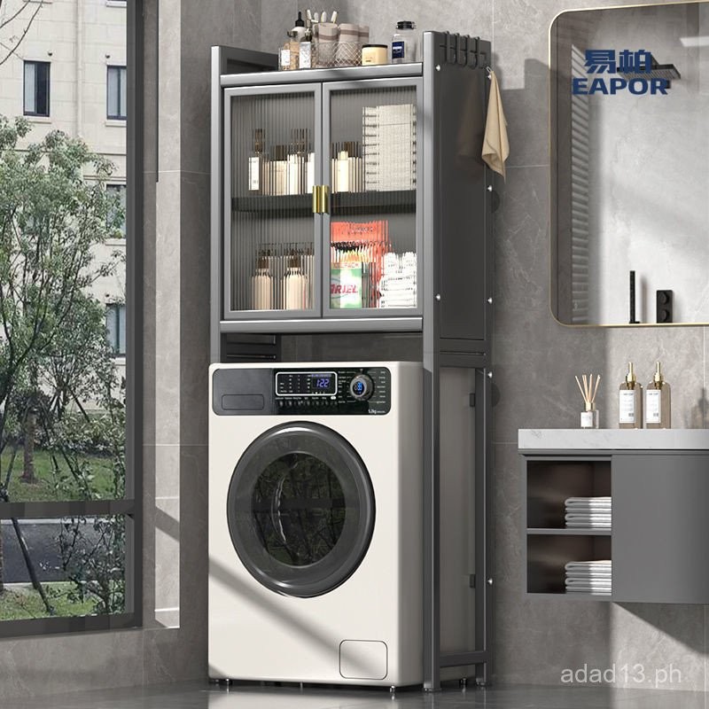 Storage Cabinet Washing Machine Rack Bathroom Shelf Toilet Paper Towel ...