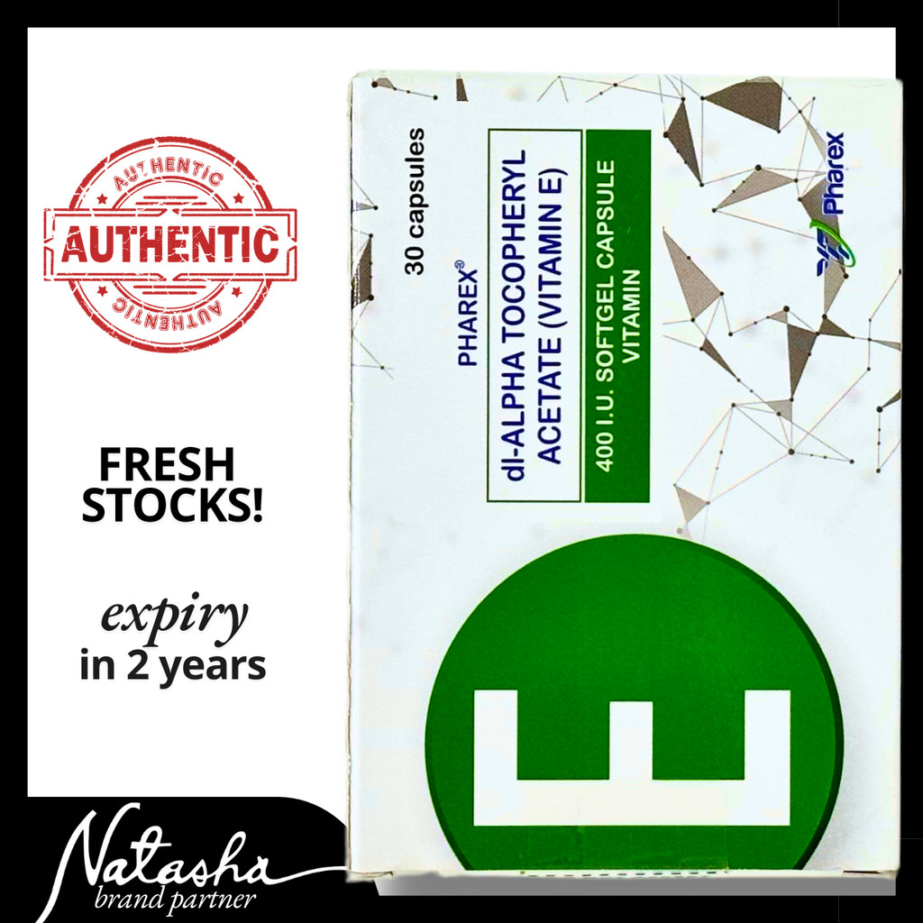Pharex Dl-Alpha Tocopheryl Acetate (Vitamin E) Vitamin E 30caps by ...