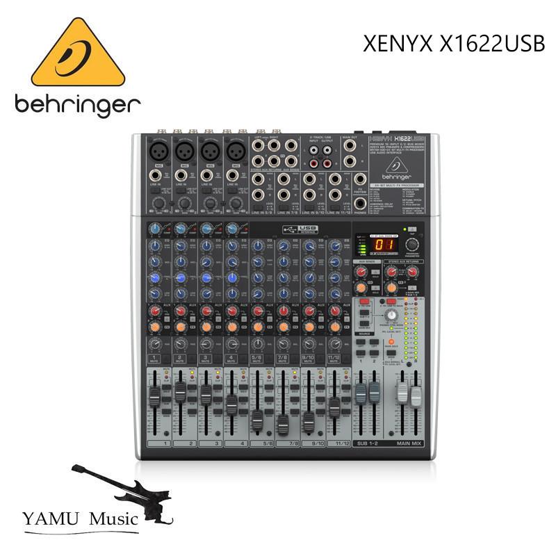 Behringer XENYX X1622USB Premium 16-Input 2/2-Bus Mixer with XENYX Mic ...