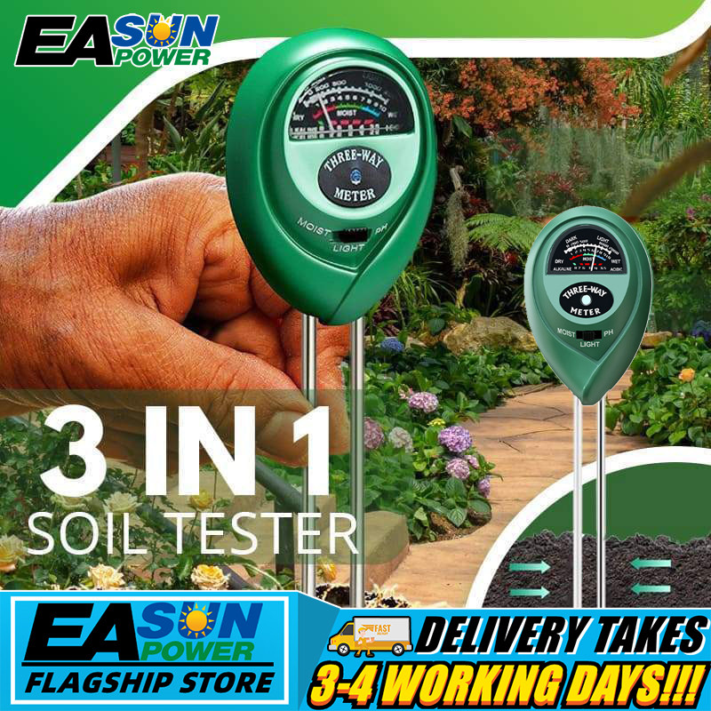 3 in 1 Digital Tester Multi-function Soil Moisture Sunlight PH Meter ...