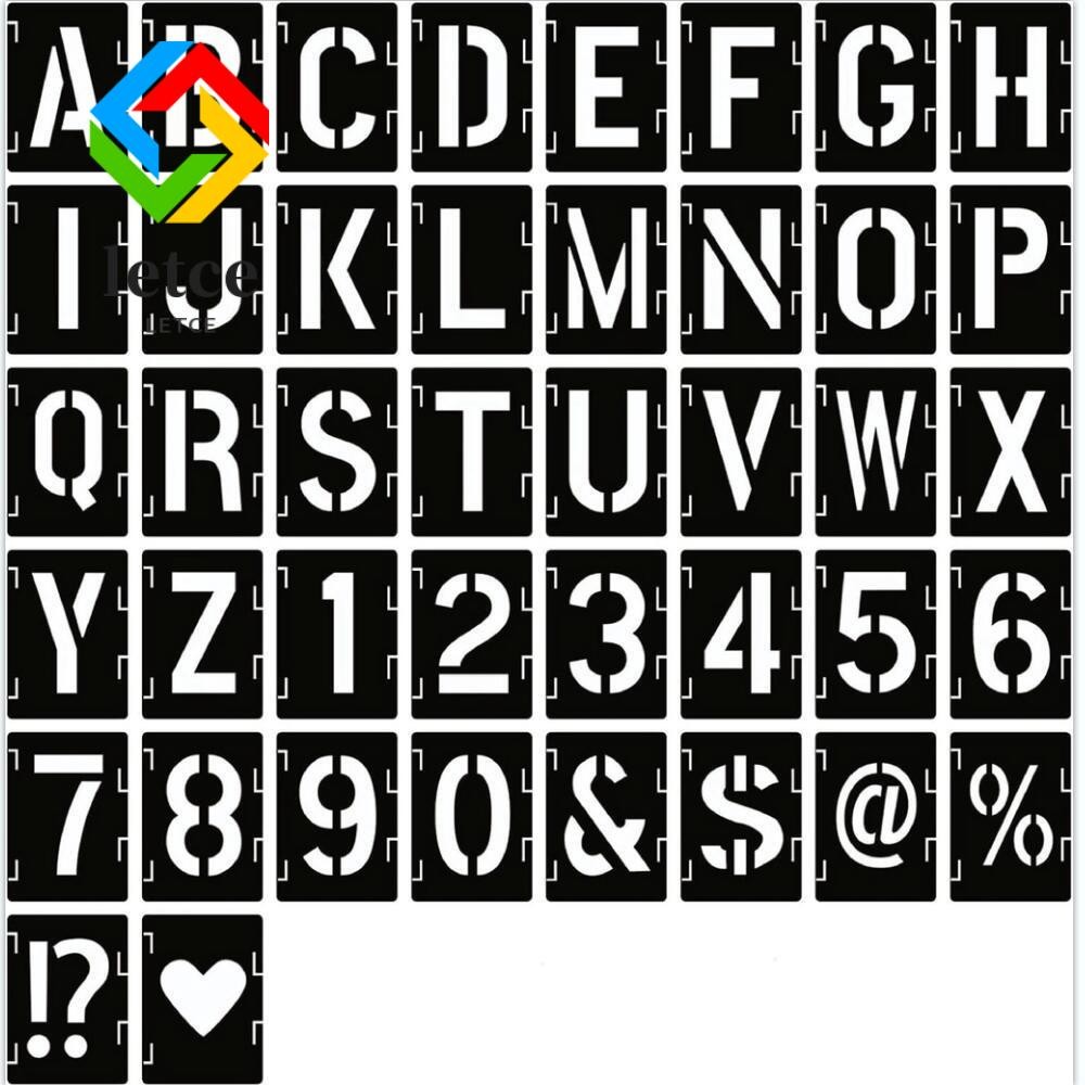 LETCE Stencils For Painting, Numbers Large Letter Stencils, For Door 2 ...