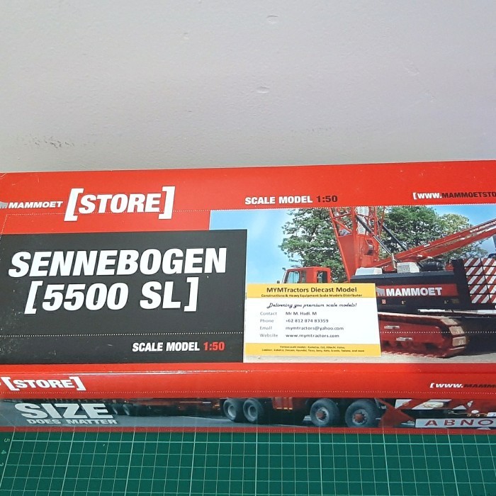 Diecast Miniature Heavy Equipment Mammoet Sennebogen 5500 SL Crane (1: ...