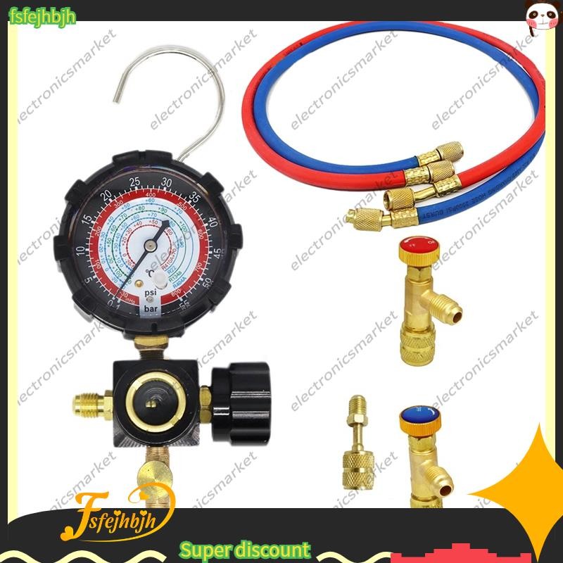 【fsfejhbjh】R134A Low Side Pressure Gauge R410A R22 R404A Single Manifold Gauge for Air Condition ...