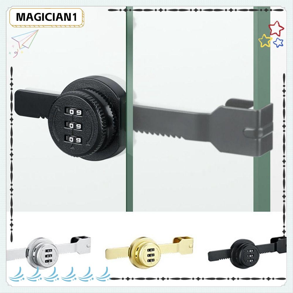 MAGICIAN1 2PCS Glass Door Password Lock, Hardware Zinc Alloy Display ...