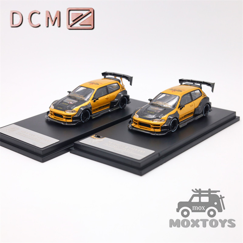 DCM 1:64 Kevmannz GT Body Kit Civic EG Ver.A/B Gold carbon Diecast ...