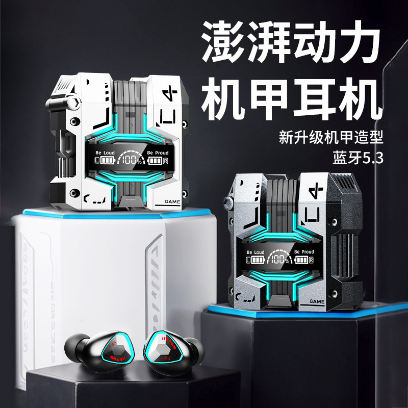 Metal Mecha Style True Wireless Noise Cancelling Bluetooth Game Headset ...