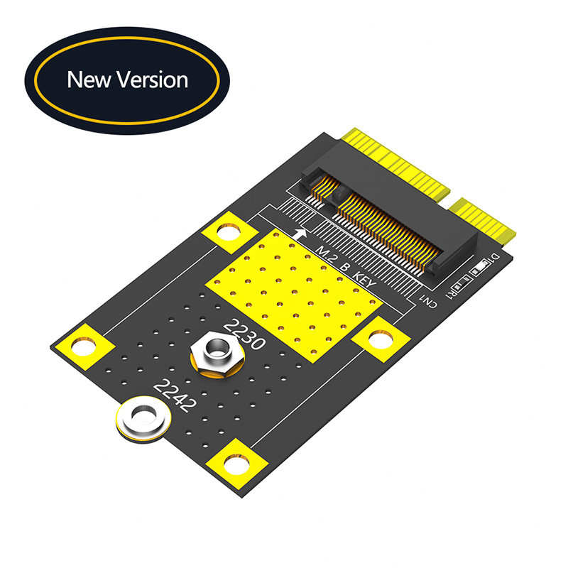 M.2 B Key to mSATA Adapter Card Riser NGFF M.2 SATA-Bus SSD to mSATA ...