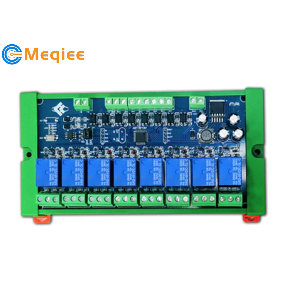 Modbus-Rtu 8-way relay module RS485/TTL communication with guide rails | Shopee Philippines