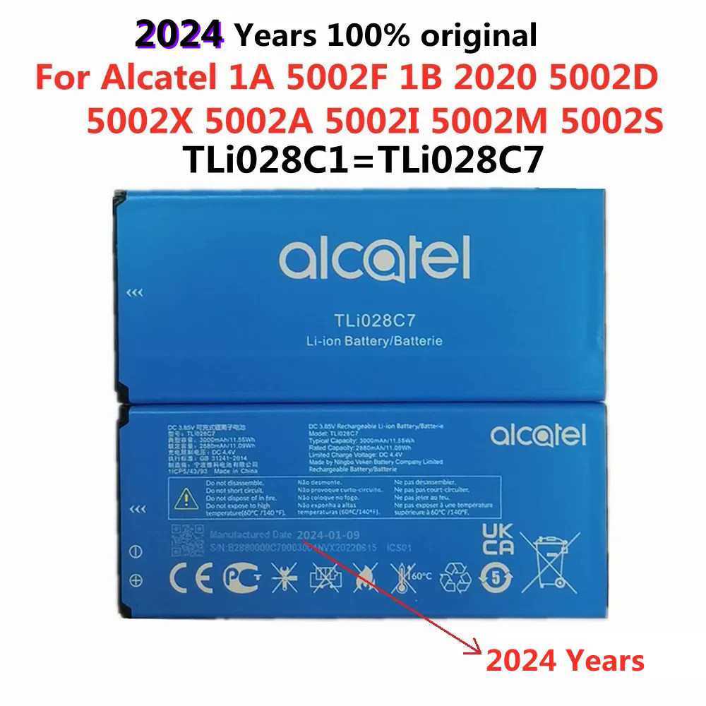 2024 Years New 100% Original Battery TLi028C7 For Alcatel 1A 5002F 1B ...