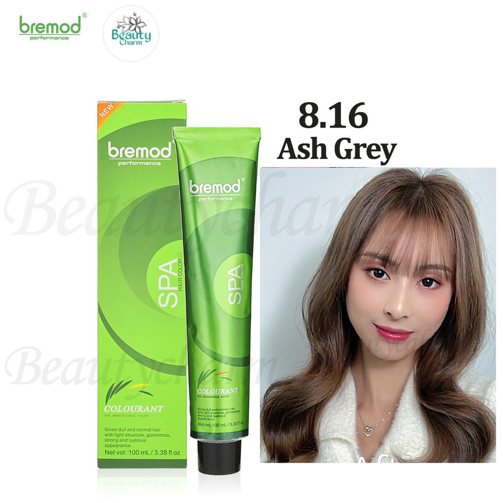 Bremod Hair Color 8.16 Ash Grey Hair Dye Cream 100ml Oxidizer Well Hair ...