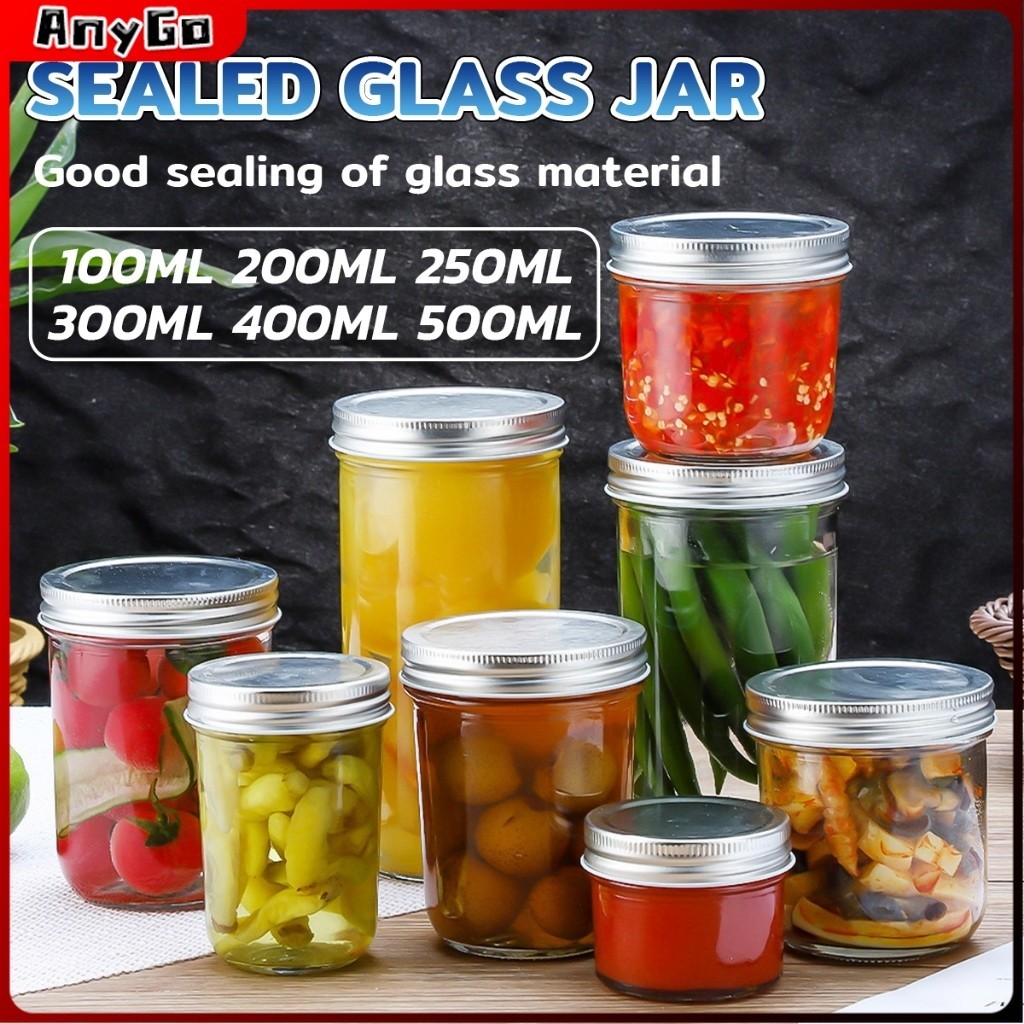 AnyGo Sealed Glass Jar Kitchen Storage With Lid Pickle Bottle Jam ...