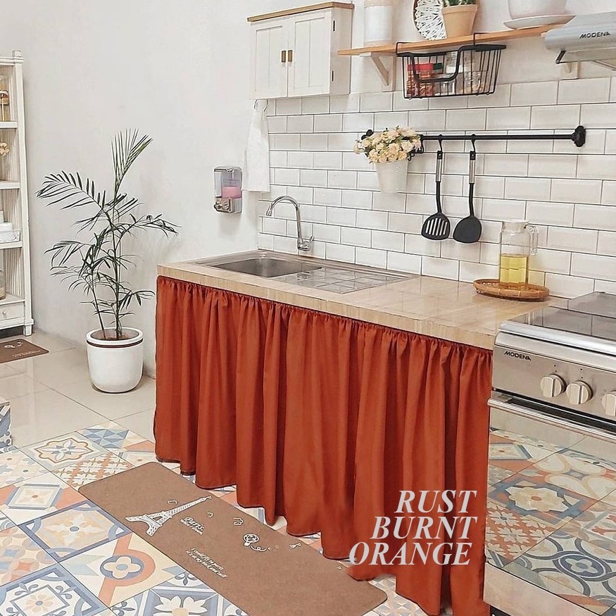 Mariya - Korean Lababo Curtain lababo kurtina kitchen curtain | Shopee ...