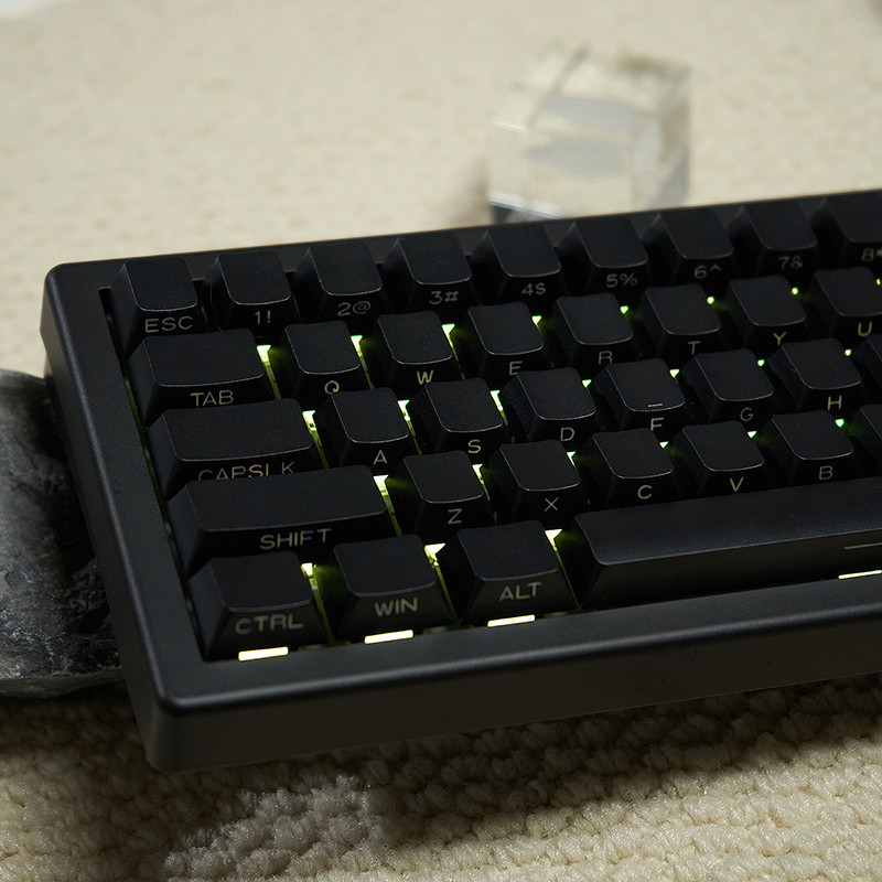 Black Keycaps Side Printed Light Through Double Shot Cherry Profile PBT ...