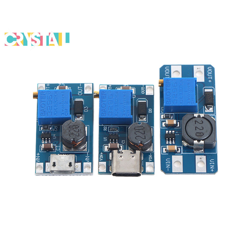 Crystal- 10pcs MT3608 Adjustable Step Up Module Voltage Regulator Micro ...