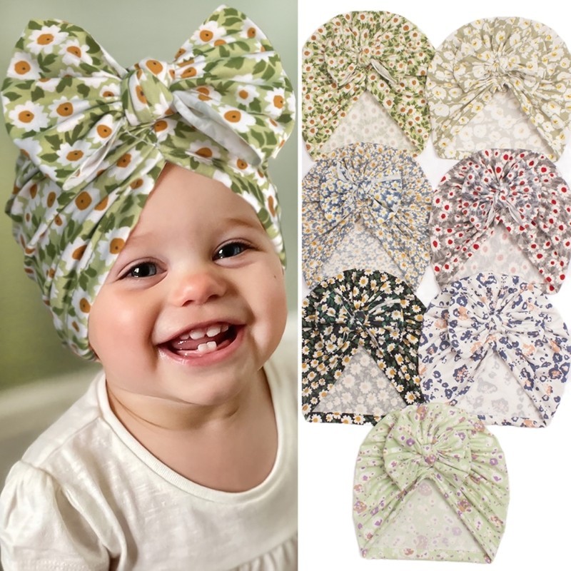 mtt Printed Caps Breathable Headwrap Nursery Hospital Turban Hat Baby ...