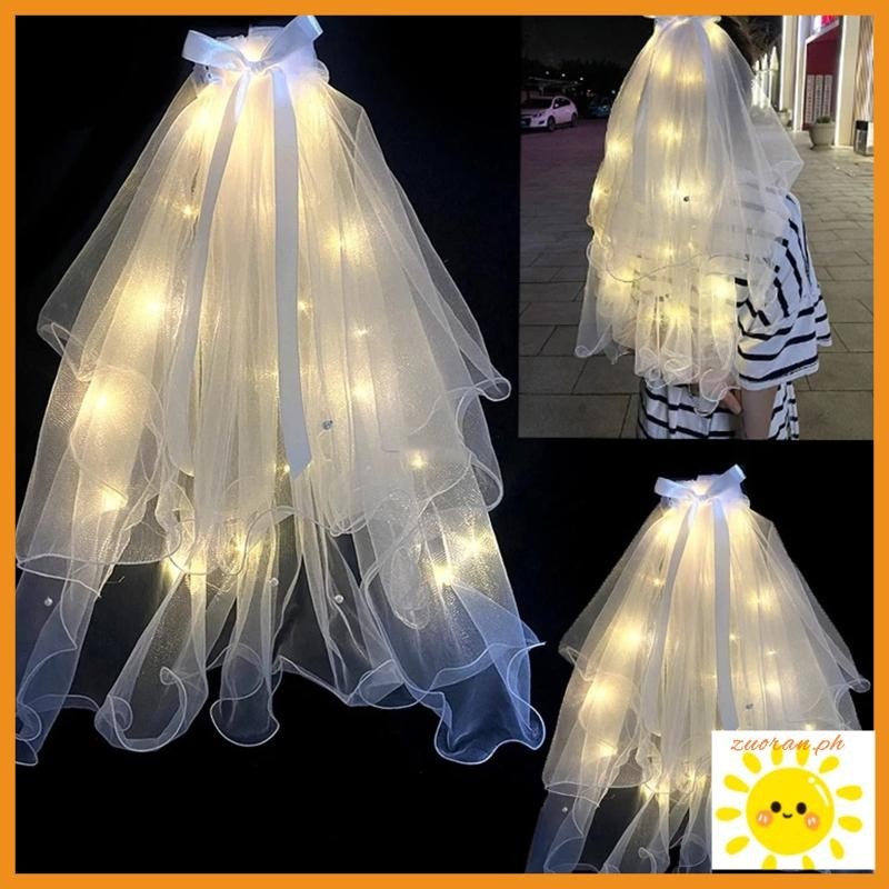 ZUOO Led Bridal Veil Led Light Veil Light Up Wedding Veil Bridal ...