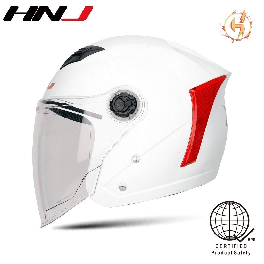 HNJ Helmet A4-001 Motorcycle Helmet plain General Purpose Half Face ...