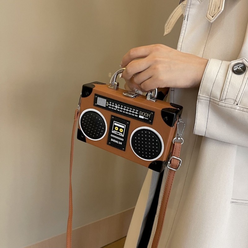 Retro bag shoulder sling bag women Crossbody bag imitation radio bag ...