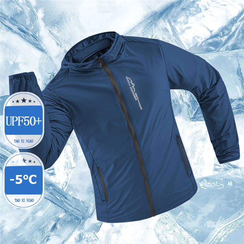 Summer Men UV Jacket Handsome Lightweight Jacket Classic Hooded Fishing ...
