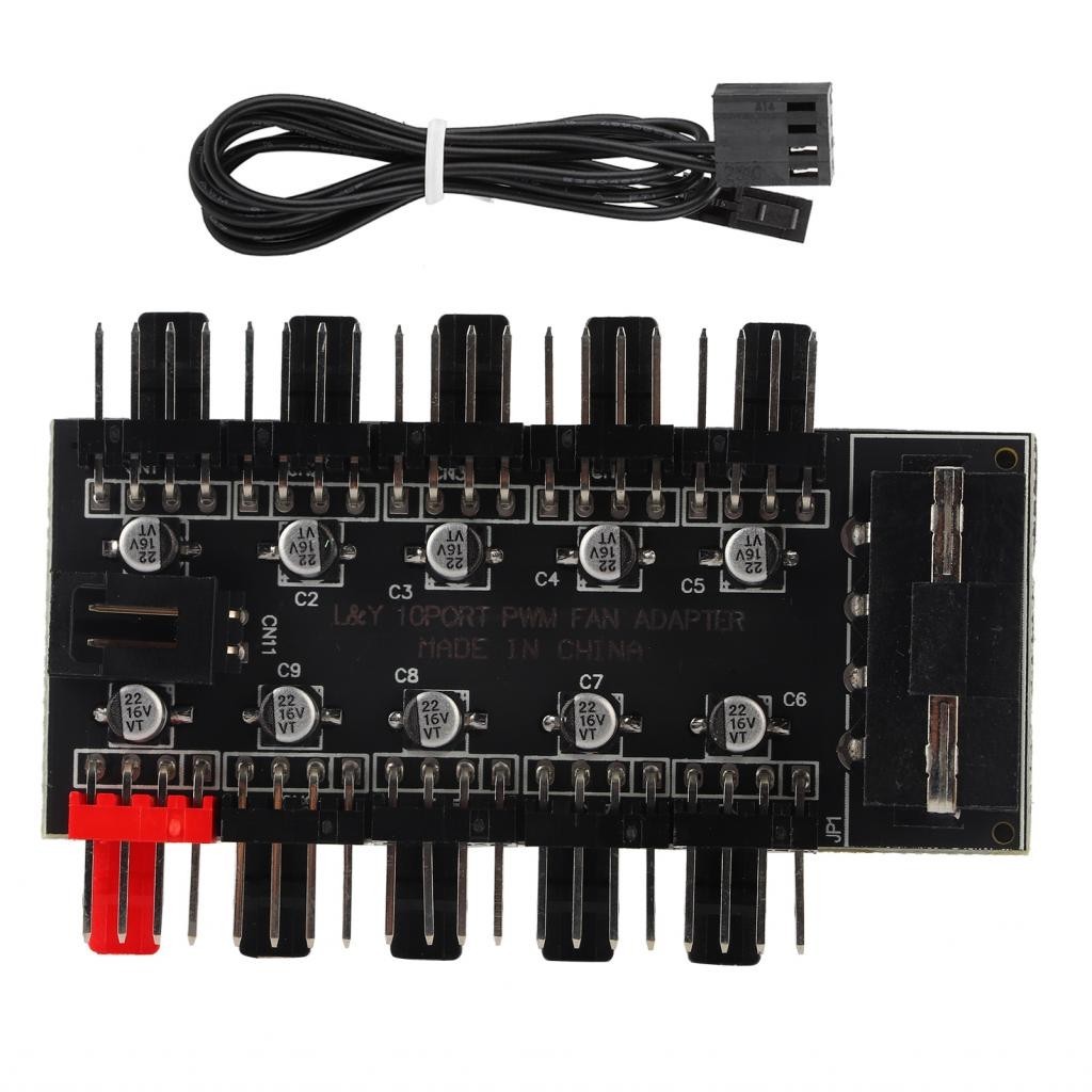 Haichao PWM fan hubs 10-channel motherboard control board with computer ...