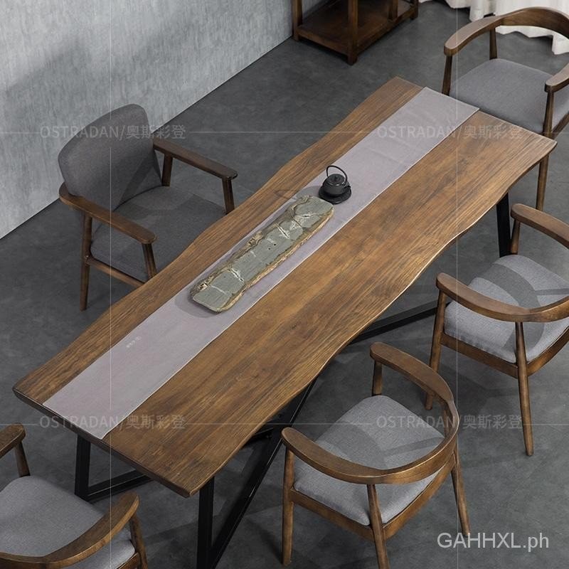 Log Large Board Drink Tea Table Chair Combination Home Balcony Coffee ...