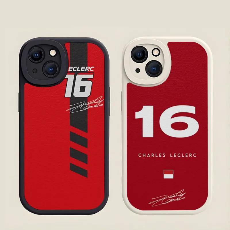 Casing Charles Leklerc 16 F1 Phone Case Lambskin For Iphone 12 Pro Max ...